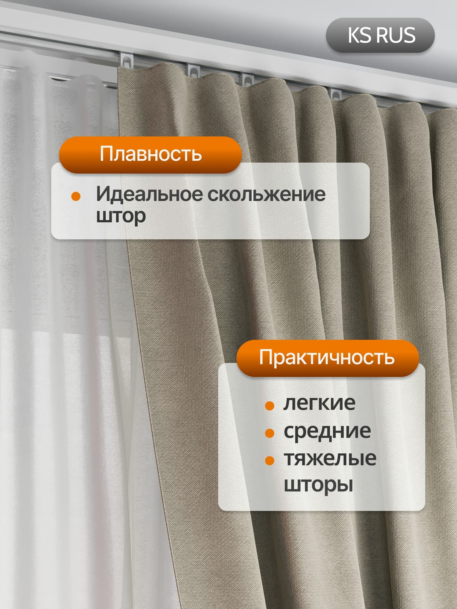 Карниз для штор настенный двухрядный 350см со стеновыми кронштейнами 15см белый гардина для штор