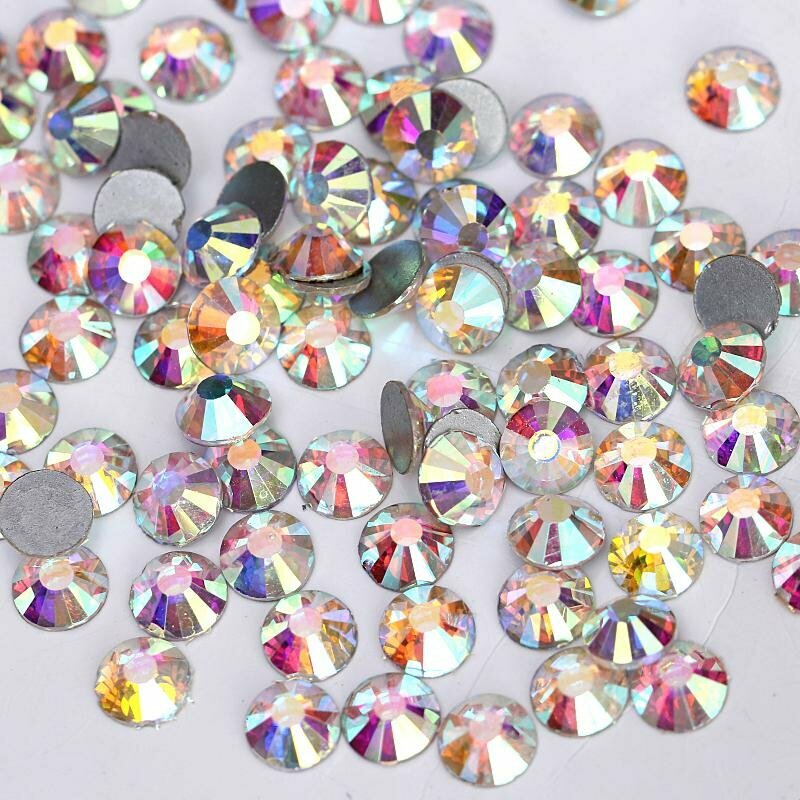 Камни плоские без клея Swarovski SS 6 кристалл с эффектом AB, 50 шт