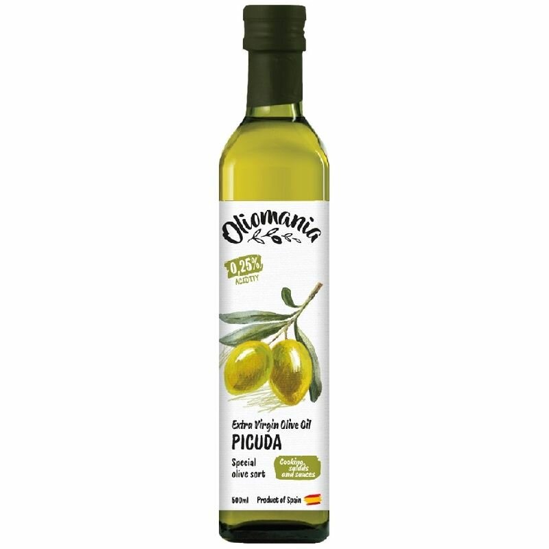 Масло OLIOMANIA Оливковое Extra Virgin "Picuda" /стекло/ 500мл