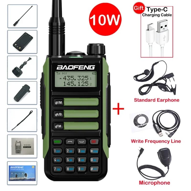 Baofeng UV16 Max V2, 10 Вт, зеленая, Packge 8