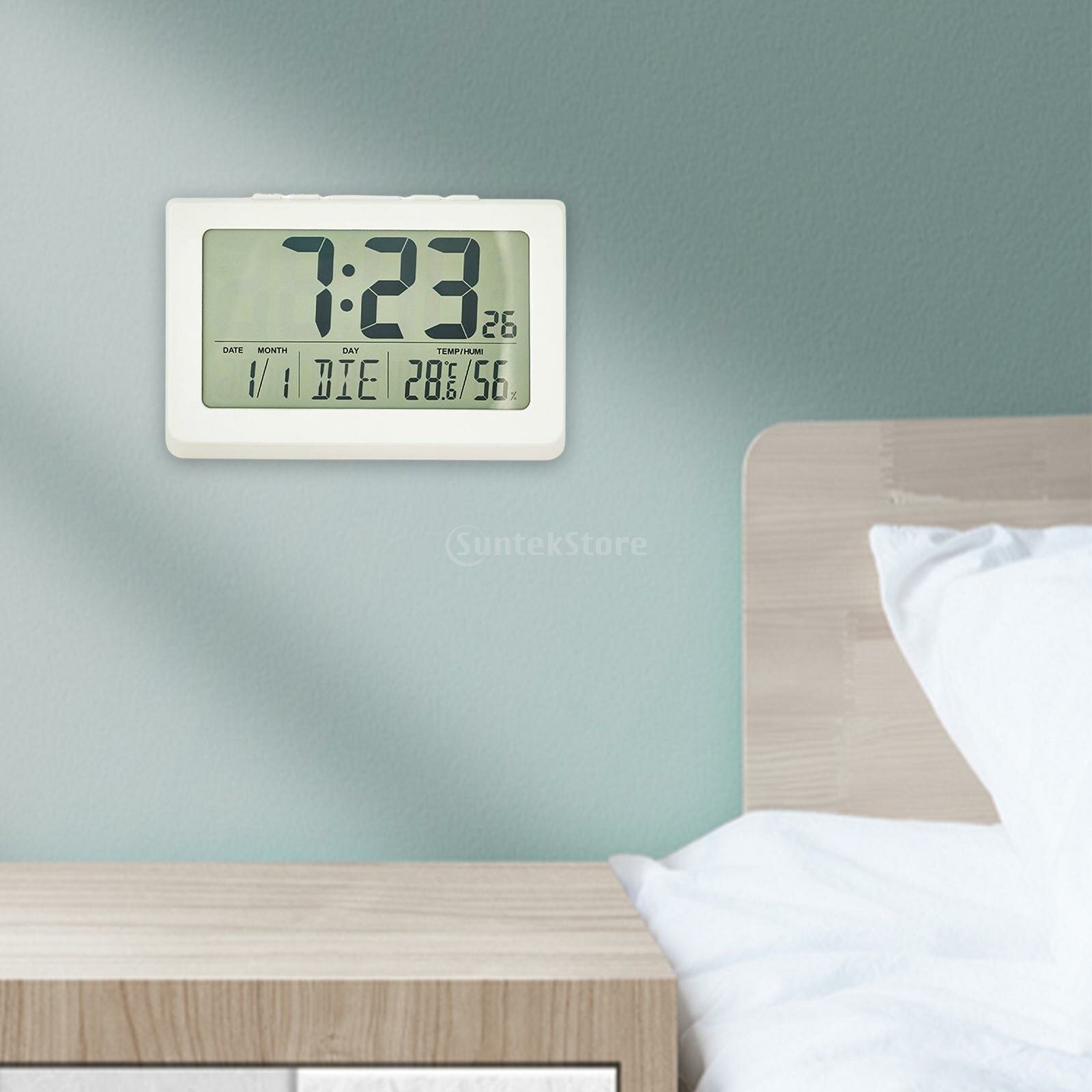 Электронные часы с большим экраном, отображением даты, недел