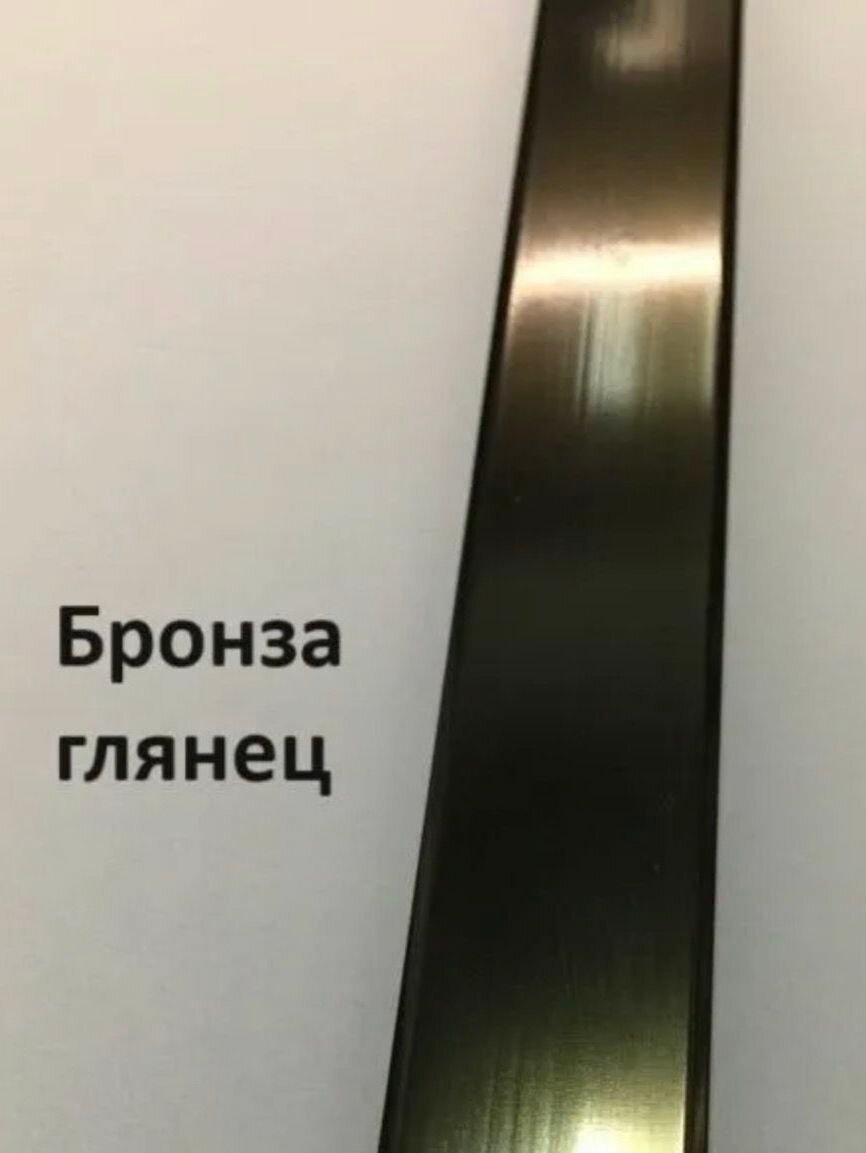 Т-образный профиль Алюминиевый 18 мм, Бронза глянец, соединитель для пола 2700 мм -1 шт — фото 1