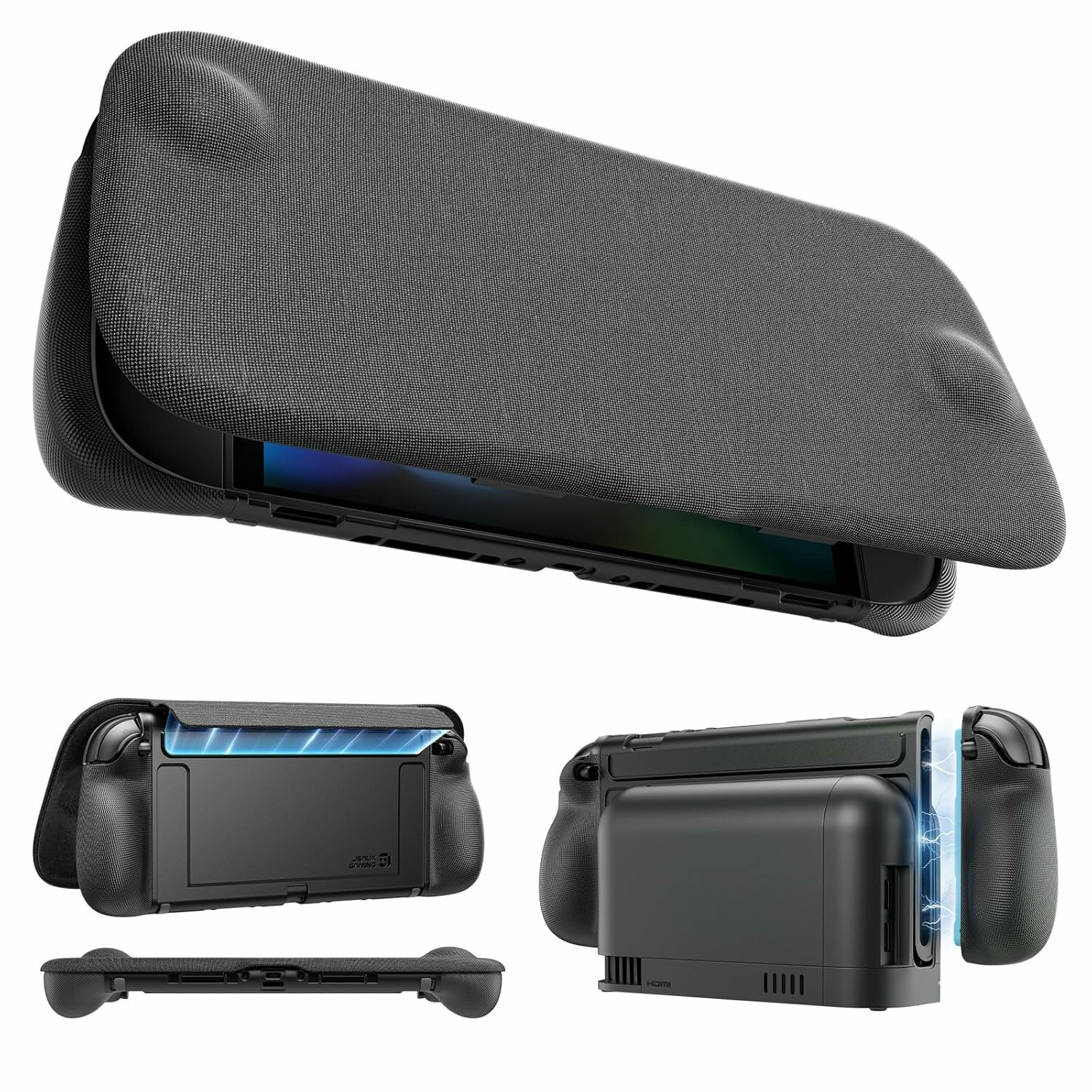 Чехол JSAUX Split EveryDay Case для Nintendo Switch 2, защитный кейс (4 в 1) с регулируемой подставкой, магнитной съёмной фронтальной крышкой, нескользящими рукоятками для Свитч 2 - PC0123C