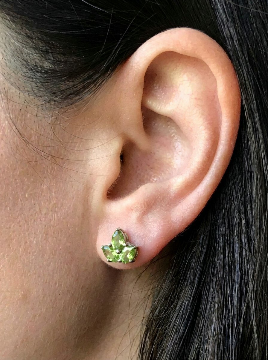 Серьги пусеты, серебро, 925 проба, родирование