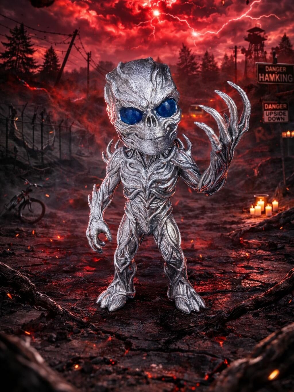 3D-фигурка Векна ( Vecna- серебряный ) Очень странные дела