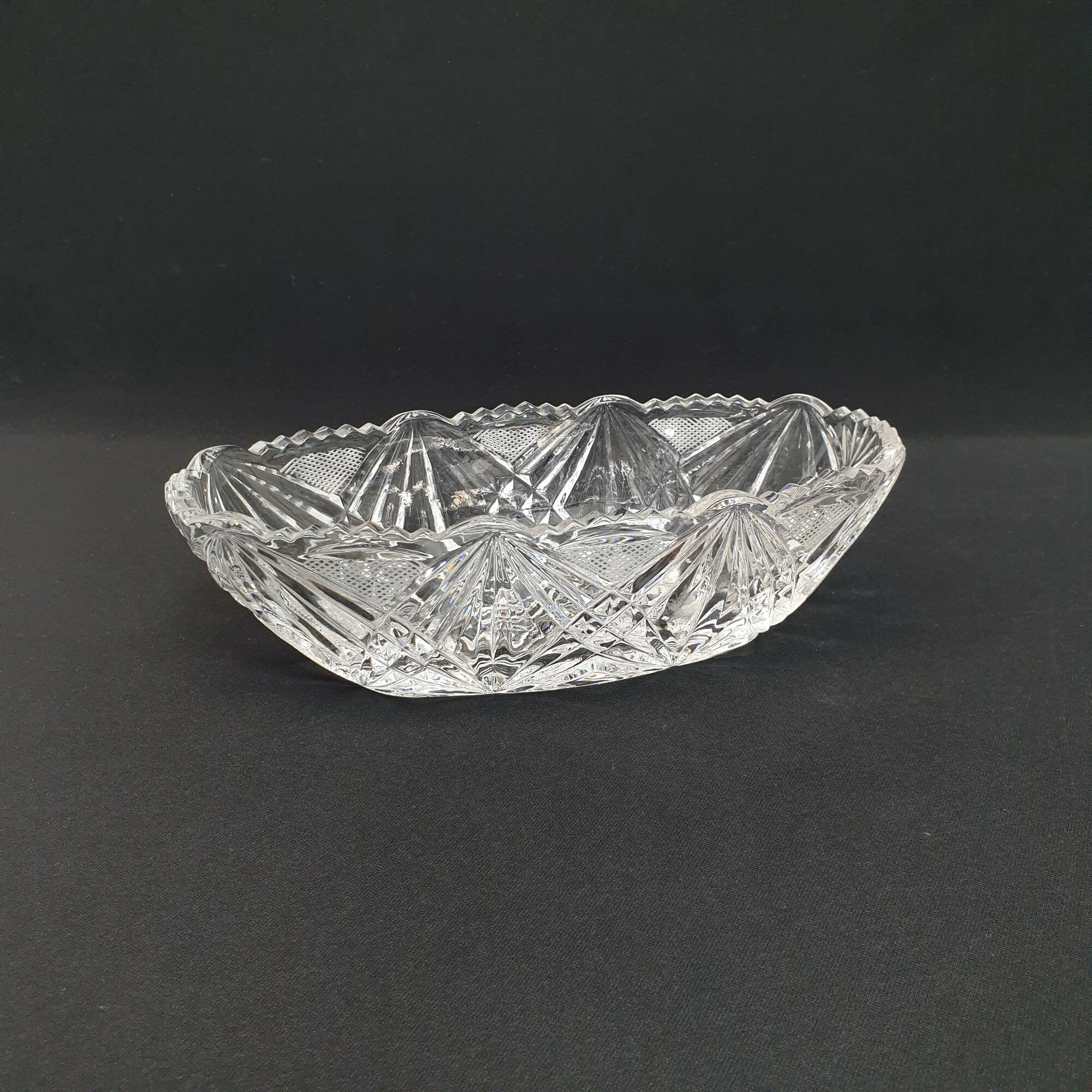 Винтажный салатник ваза, хрусталь 23х11 см, СССР