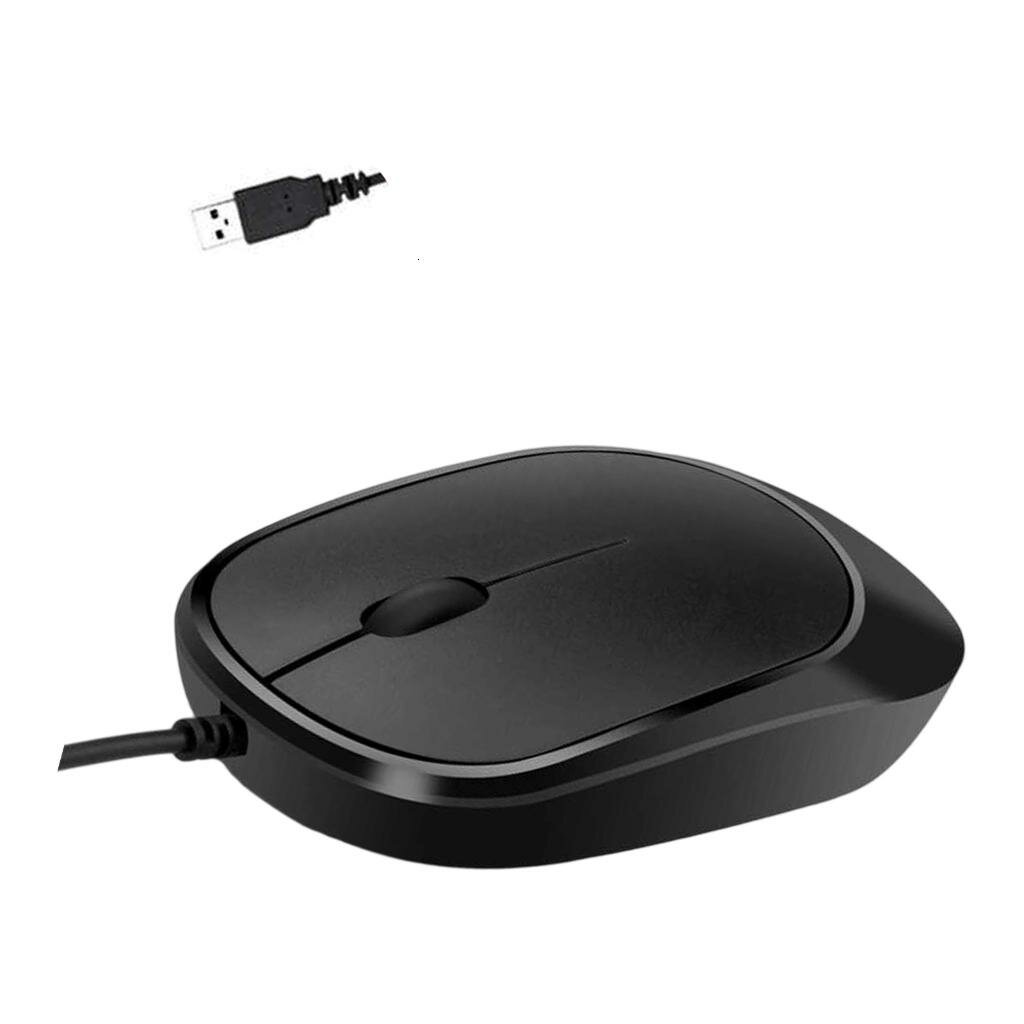 Тонкий USB/PS/2-мышь для офиса, Черный USB