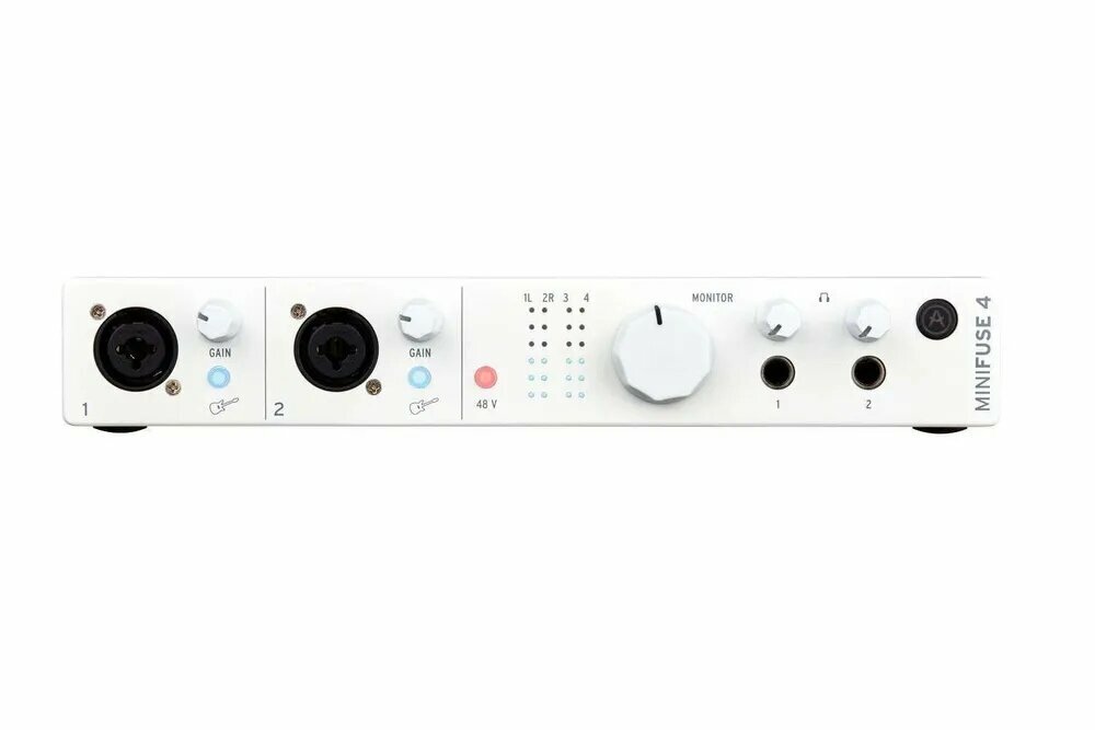 Arturia MiniFuse 4 White - компактный 4-канальный USB-C аудиоинтерфейс, белый