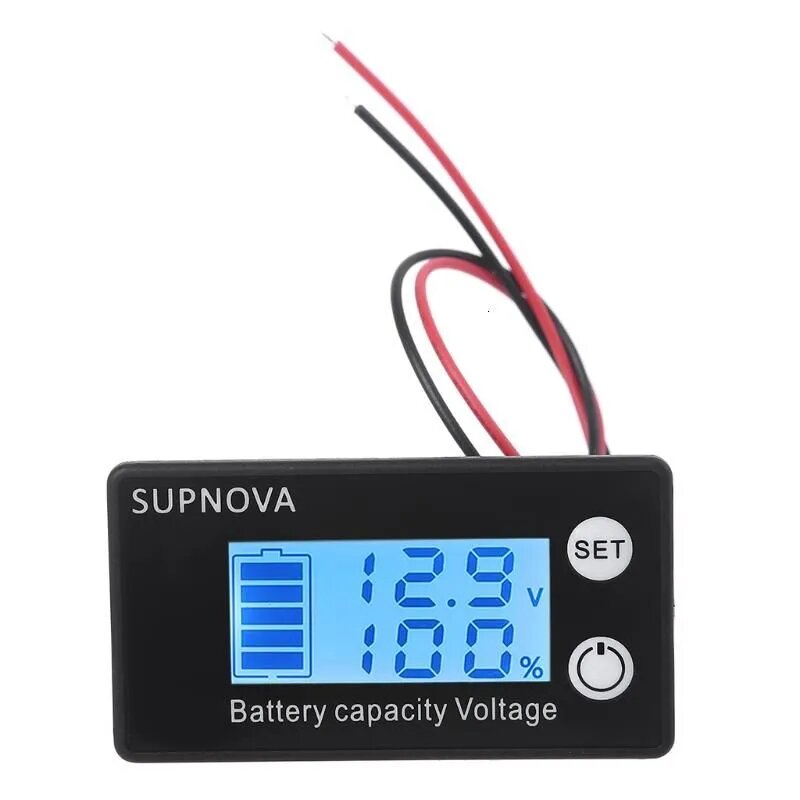 SUPNOVA Тестер индикатора емкости батареи, синий экран, 12.9V/100%, для батарей