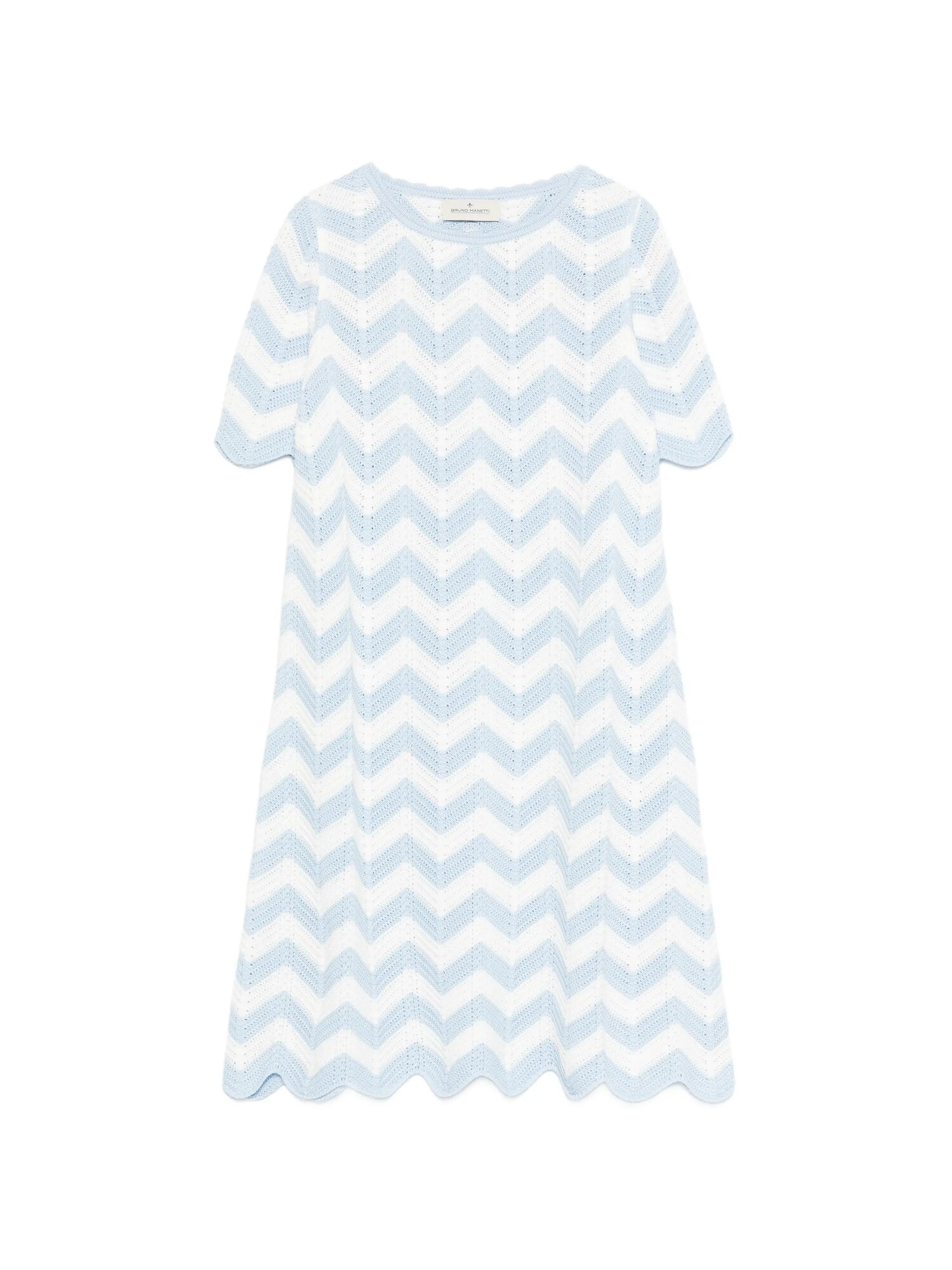 Платье Zigzag scalloped mini dress