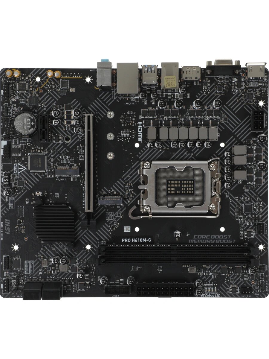 Материнская плата MSI PRO H610M-G, Socket LGA 1700, Intel H610, mATX, Ret