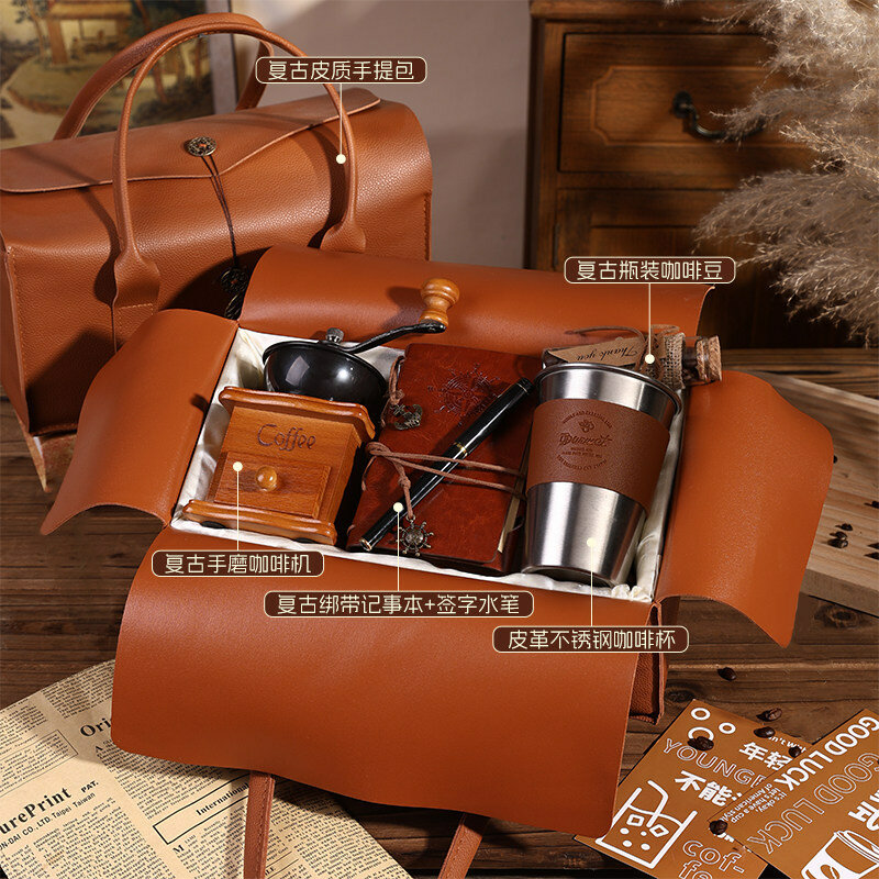 2026 Подарочная коробка с кофемашиной для бизнеса, практичный корпоративный подарок для сотрудников и клиентов, небольшой подарок на ежегодное собрание