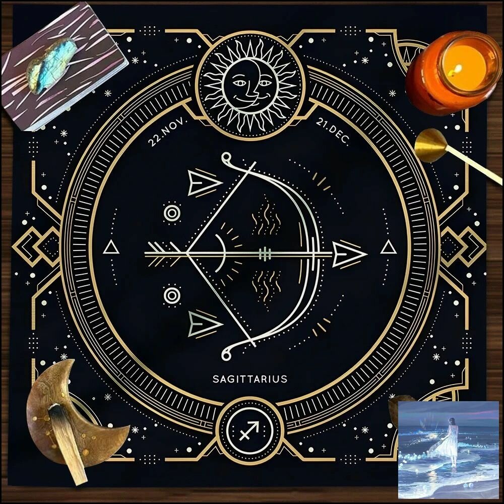Эксклюзивная скатерть 90X90CM для карточных гаданий Таро
