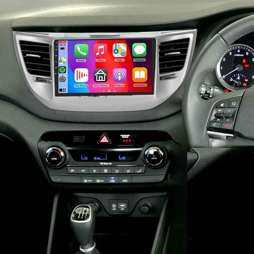 Автомобильная стереосистема 4 + 64G для Hyundai Tucson 2015-2019, обновление радио, 9-дюймовый сенсорный экран радио