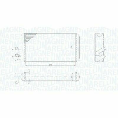 Радиатор отопителя M.MARELLI 350218403000 Audi 100 90-, A6 94- Lrh 1802