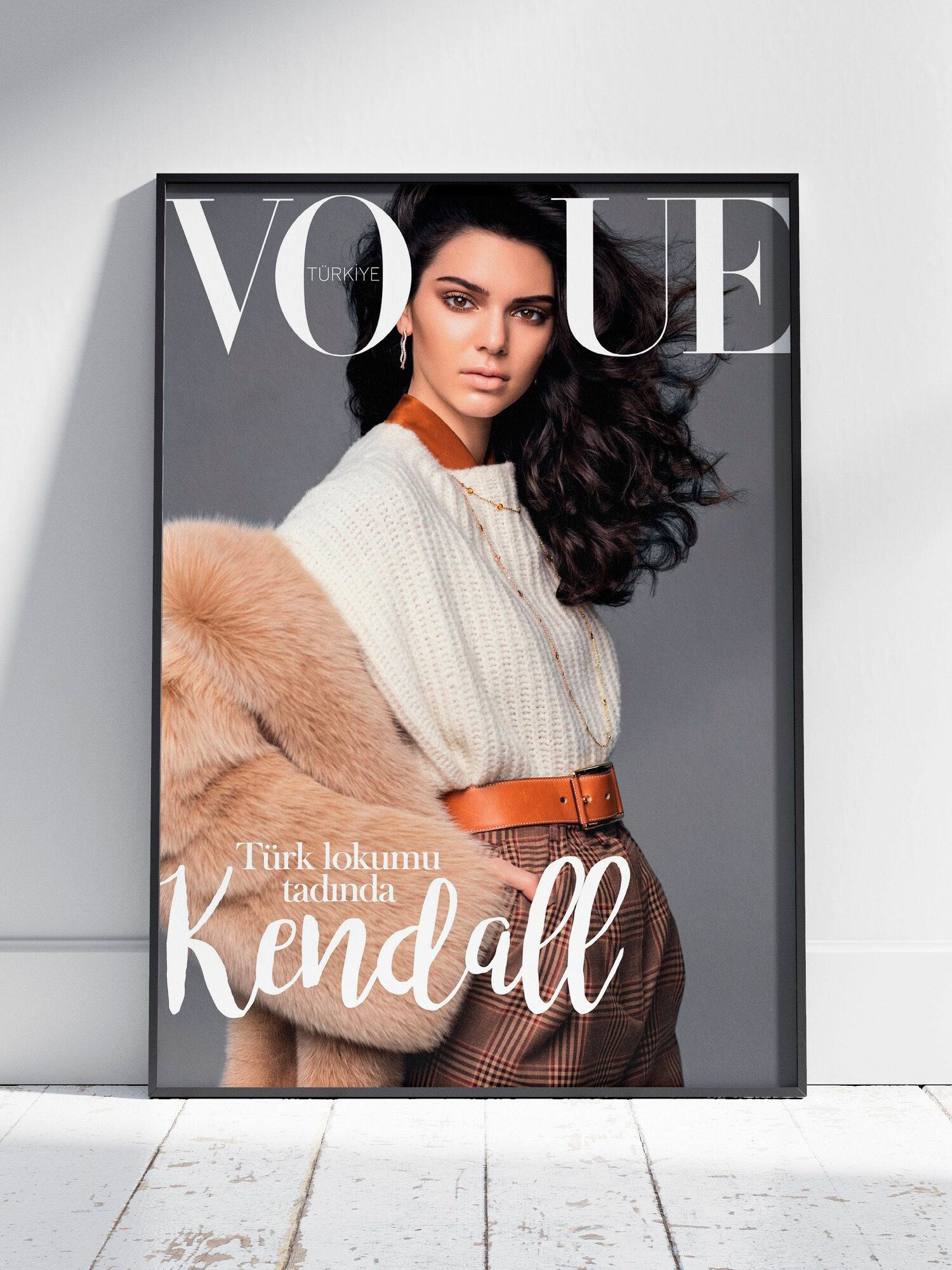 Плакат на стену для интерьера Кендалл Дженнер (Kendall Jenner 35) - Постер по модели, бренду и моде формата A4 (21x30 см)