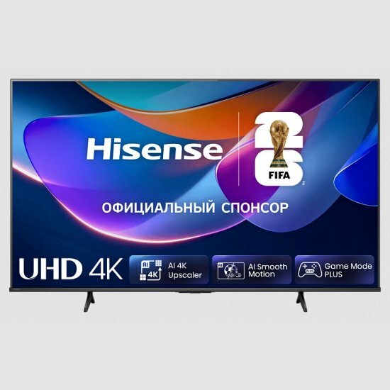 Телевизор Hisense 43A6S, 4K Ultra HD, Smart TV HomeOS, MEMC, черный