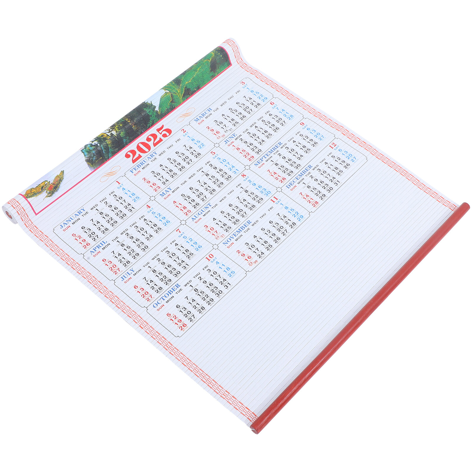 Подвесной календарь из искусственного ротанга высокого разрешения на 2025 год, год Змеи (H-116)