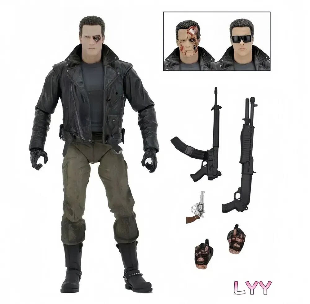 Фигурка Терминатора T-800 Ultimate Neca, пластик, 18 см, в комплекте оружие и сменные кисти