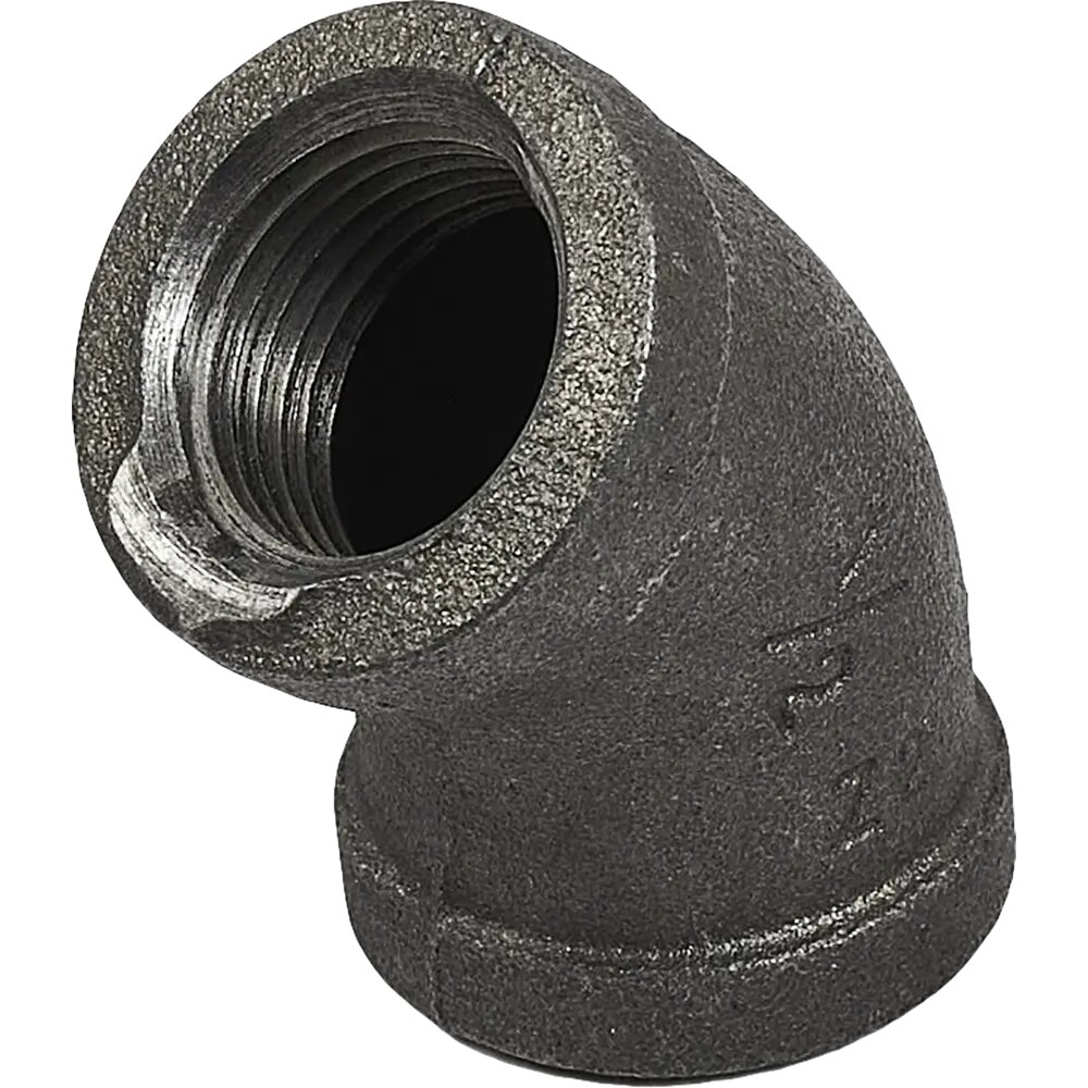 Угол 45° Fittex черный чугун 1/2" внутренний