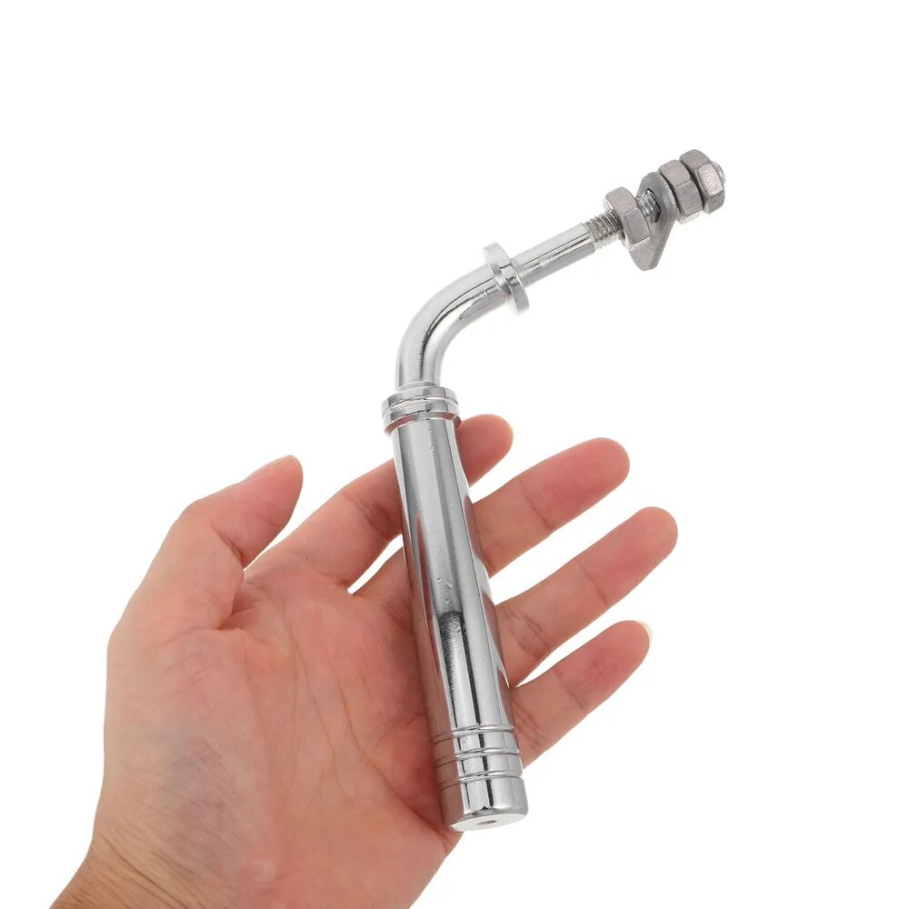 Набор из 2 серебристых дверных ручек из нержавеющей стали для камина