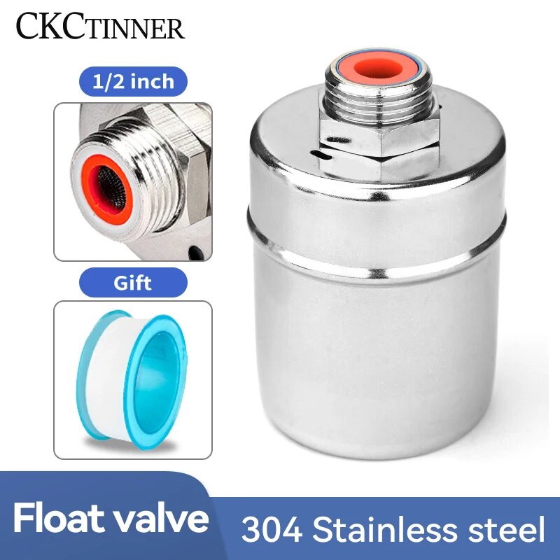 Автоматический поплавковый клапан из нержавеющей стали 1/2", 3/4", 1" 1/2", Side Water Inlet