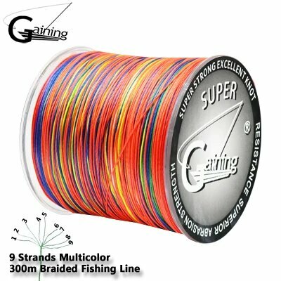 Плетенка рыболовная Gaining X9 Multicolor 300м, 0.29-0.3 мм
