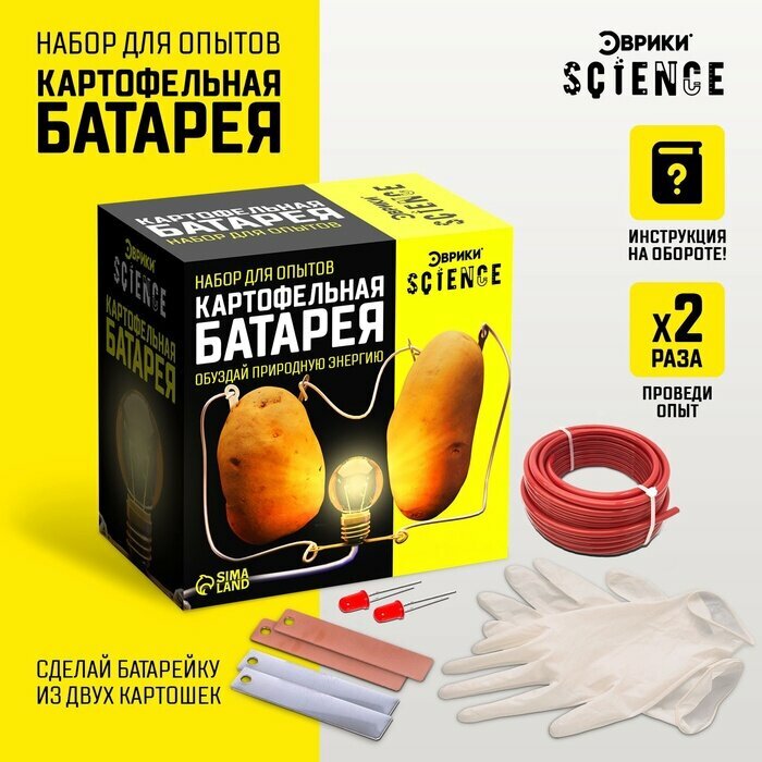 Набор для опытов «Картофельная батарейка»