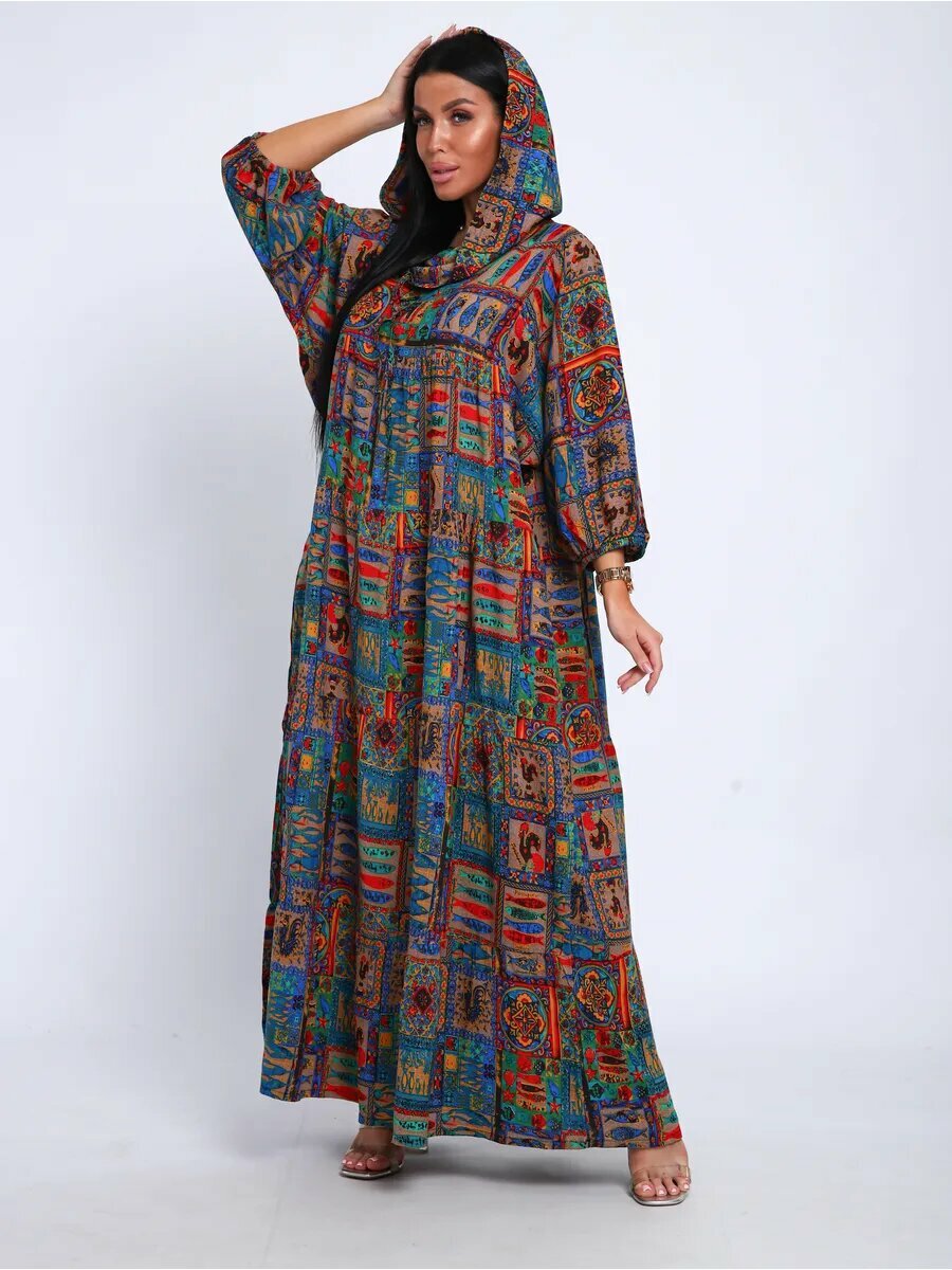 Платье YolKa_Dress Базовая стильная коллекция, размер единый, коричневый — фото 1