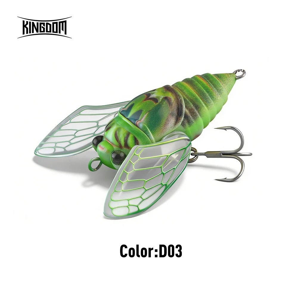 Kingdom 2026 Cicada Topwater Лures 21мм 1.6г / 27мм 2.4г 21mm 1.6g, 03