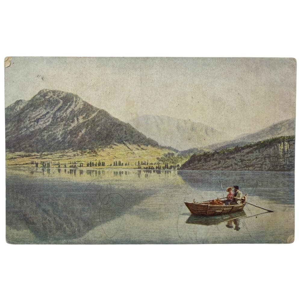 Почтовая открытка "П. А. Брюллов - На озере" 1900-1910 гг. Российская Империя