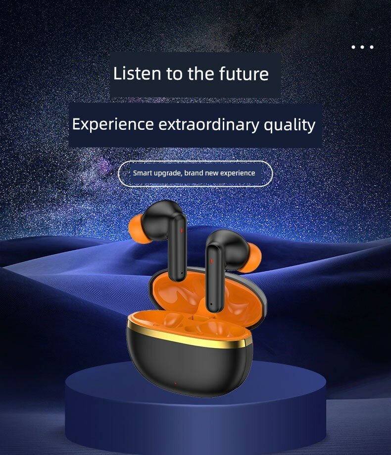 TWS 3 беспроводные наушники сине-желтого цвета, Bluetooth Stereo, 20 часов батареи, водонепроницаемая конструкция