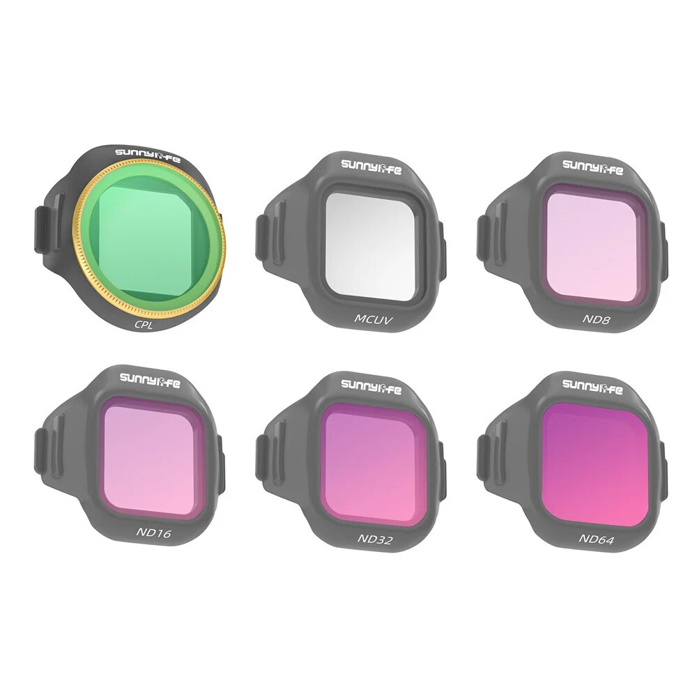 Набор фильтров DJI Mini 3/4 Pro, Set 5 (CPL, ND/UV, ND8, ND16, ND32, ND64)