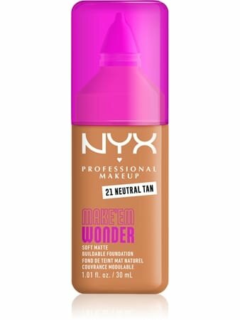 Тональный крем NYX Professional Makeup Make Em Wonder, оттенок 21 Neutral Tan, 30 мл