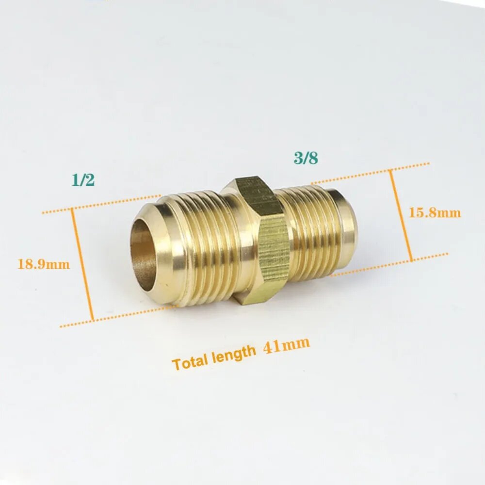 Латунный фитинг-соединитель для труб 1/4", 5/16", 3/8", 1/2", 5/8", 3/4"