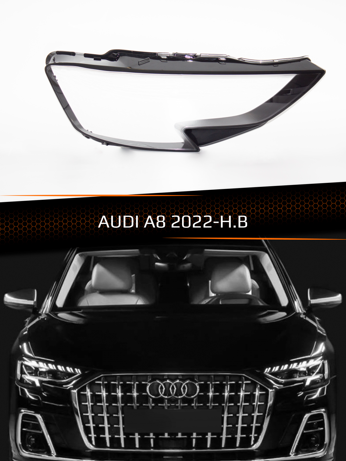 Стекло фары AUDI A8 (2022-н. в.) (правое)