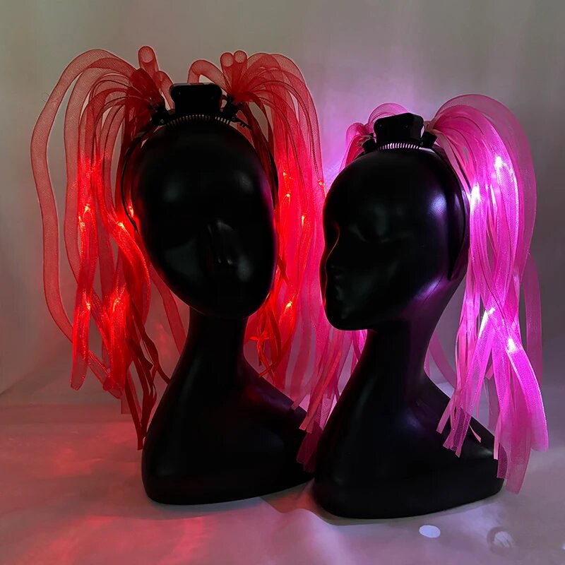 Светящаяся повязка на голову, зеленый LED Headband 4 — фото 1