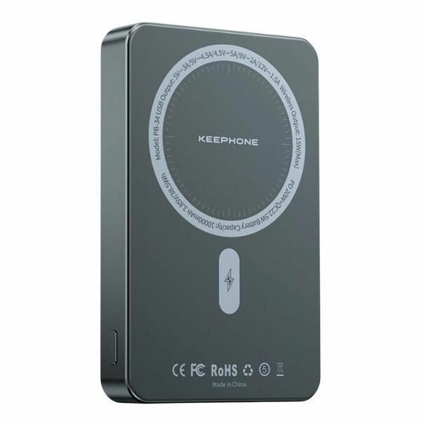 Внешний аккумулятор Keephone Lucci MagSafe 10000 мАч Gun Metal