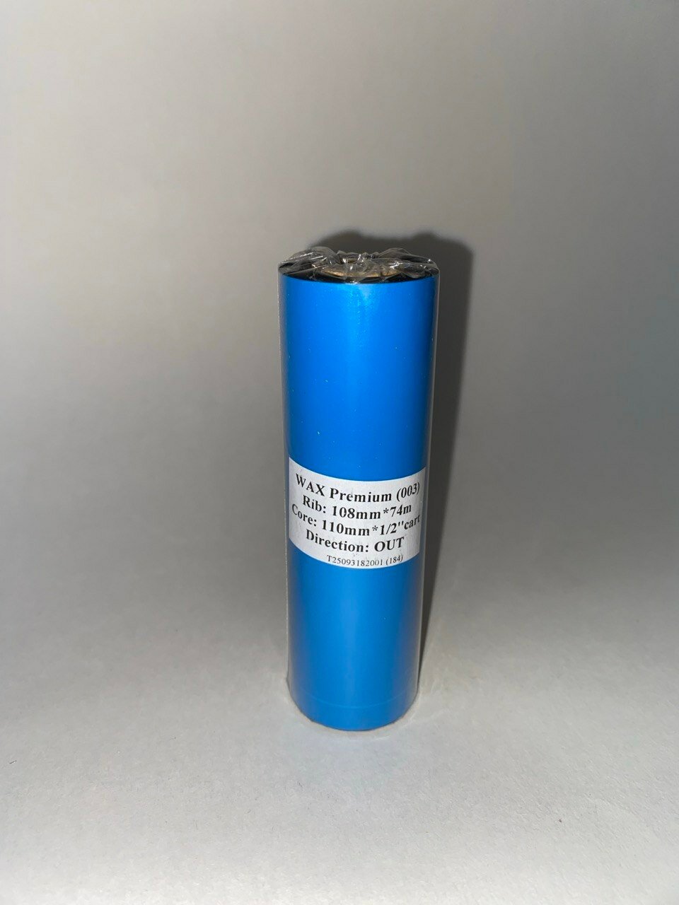 Риббон 108мм х 74м Черный WAX Premium, вт 0,5"/110мм, OUT, 1 рулон
