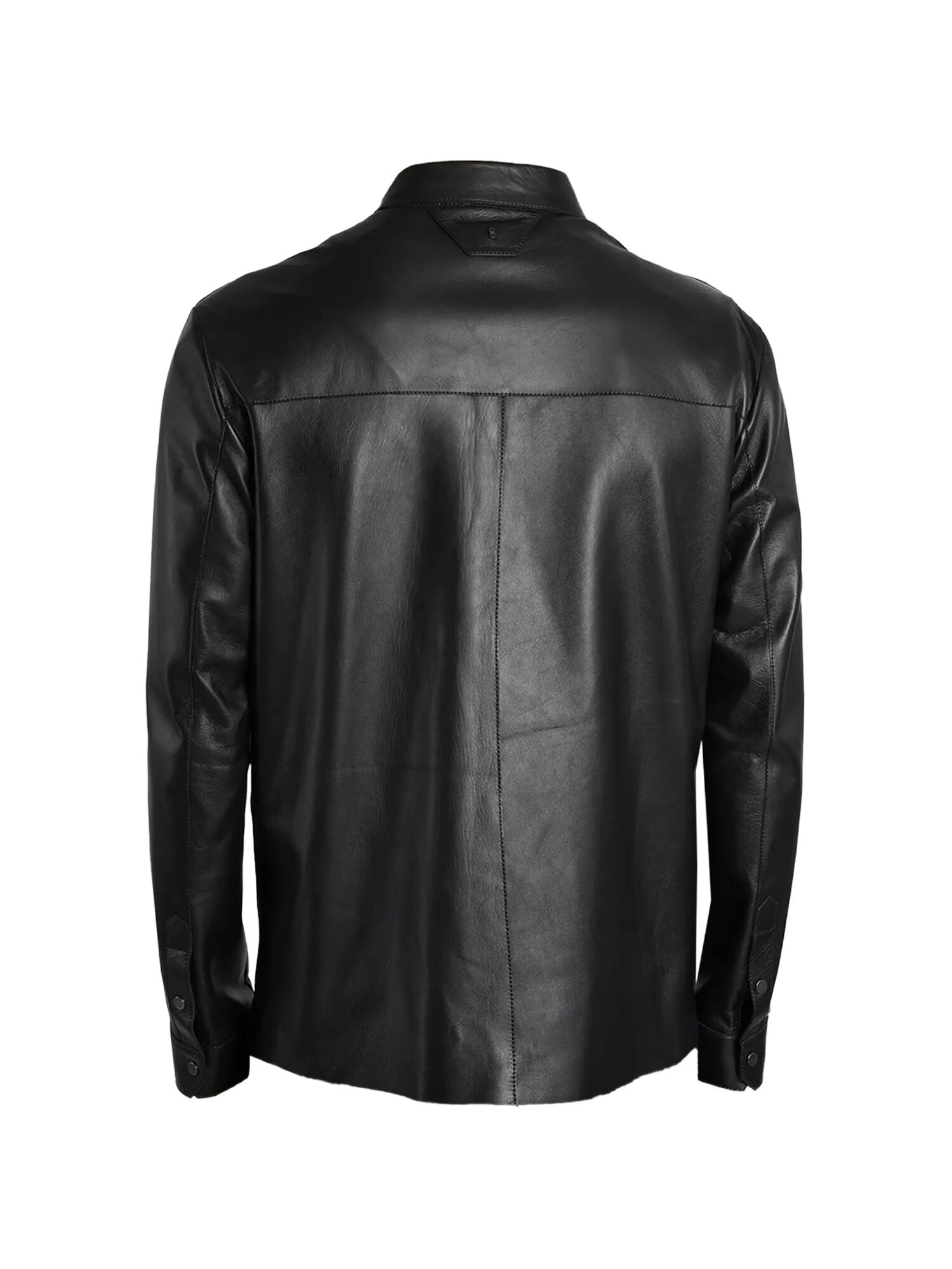 Куртка Salvatore Santoro Press-stud leather jacket, размер 54, black/black — фото 1