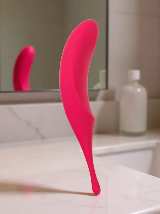 Красный вакуум-волновой стимулятор клитора Satisfyer Twirling Pro