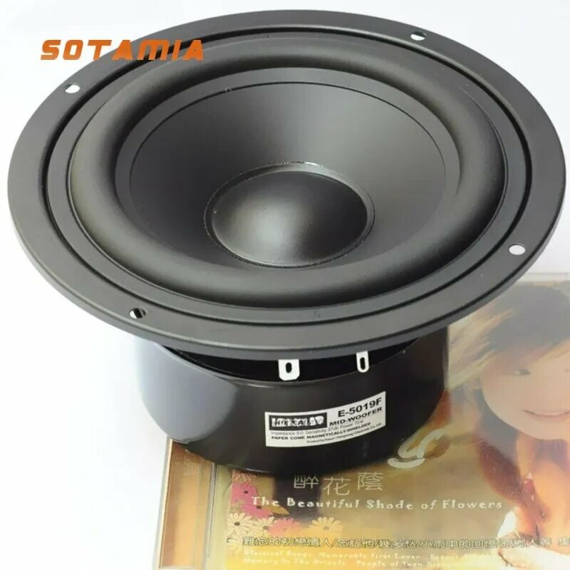 SOTAMIA 1PCS 5,5-дюймовый Чистый среднечастотный мощный динамик 6 Ом 70 Вт Smart Home Audio, DIY Hifi Музыкальный Портативный динамик Bluetooth
