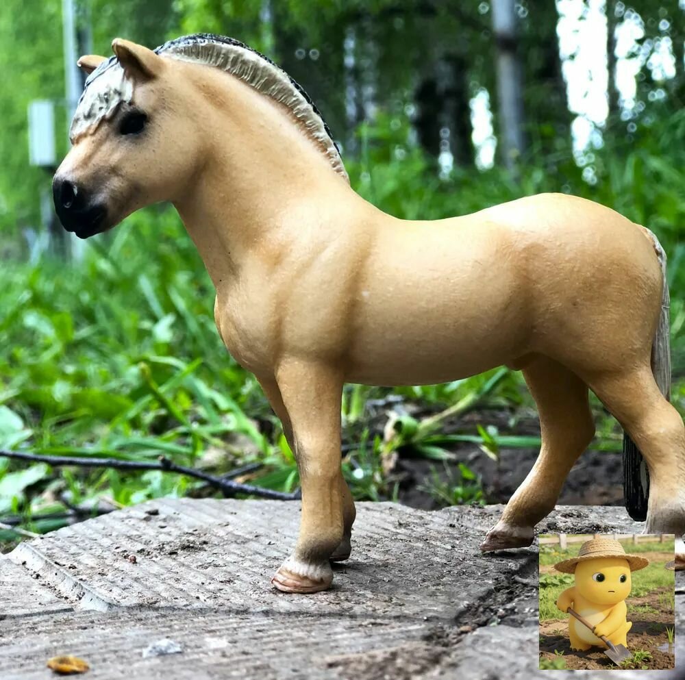 Жеребец Фьорд. Фигурка животного, лошадь игрушка коллекционная декоративная