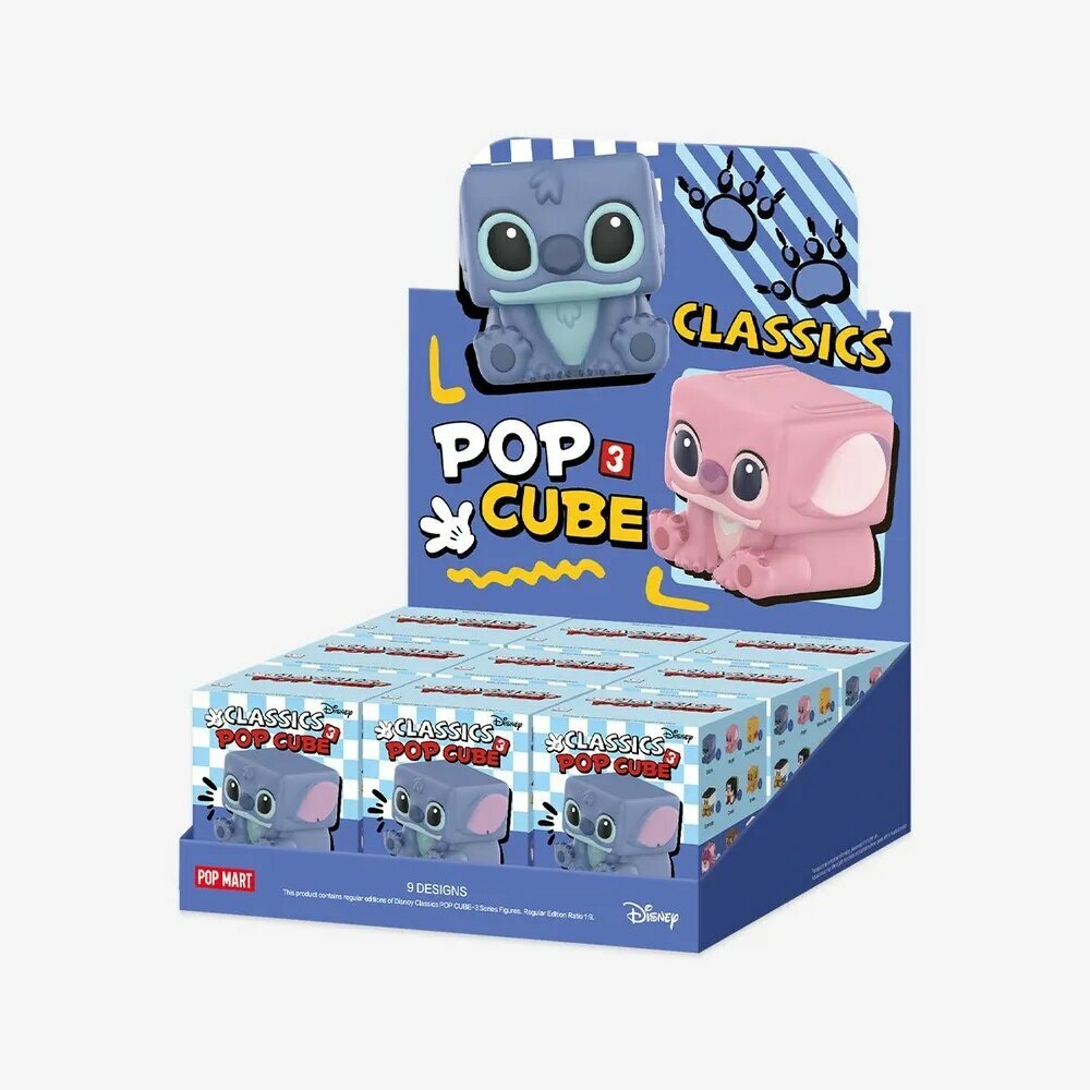 POP MART - Disney Classics POP CUBE-3 Series Figures, Подарки, украшения комнат, Набор (9 шт)