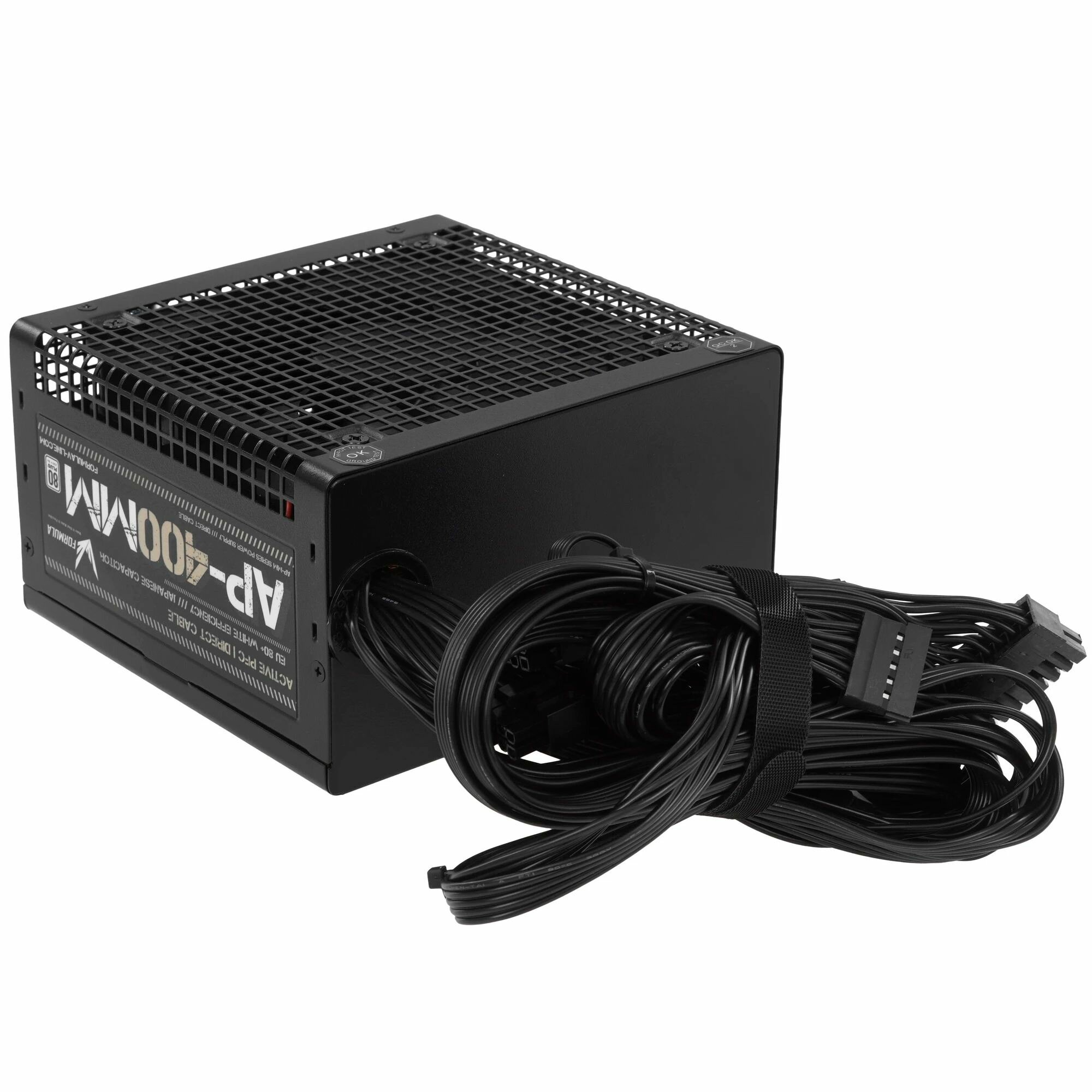 Блок питания Formula AP-400ММ 80 Plus Standart (AP-400ММ) черный - ATX 20+4 пин, 4 pin + 4 pin CPU, 6 SATA, 2 x 6+2 pin PCI-E