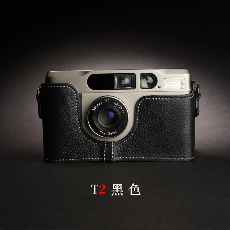Чехол для камеры CONTAX T3 T2 Tix из натуральной кожи Черный, Black-T2