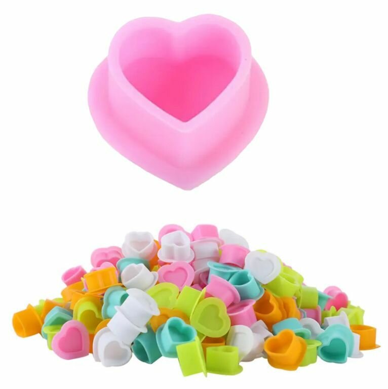 Силиконовые колпачки для пигмента и тату краски OZER Love Ink Caps 50 шт