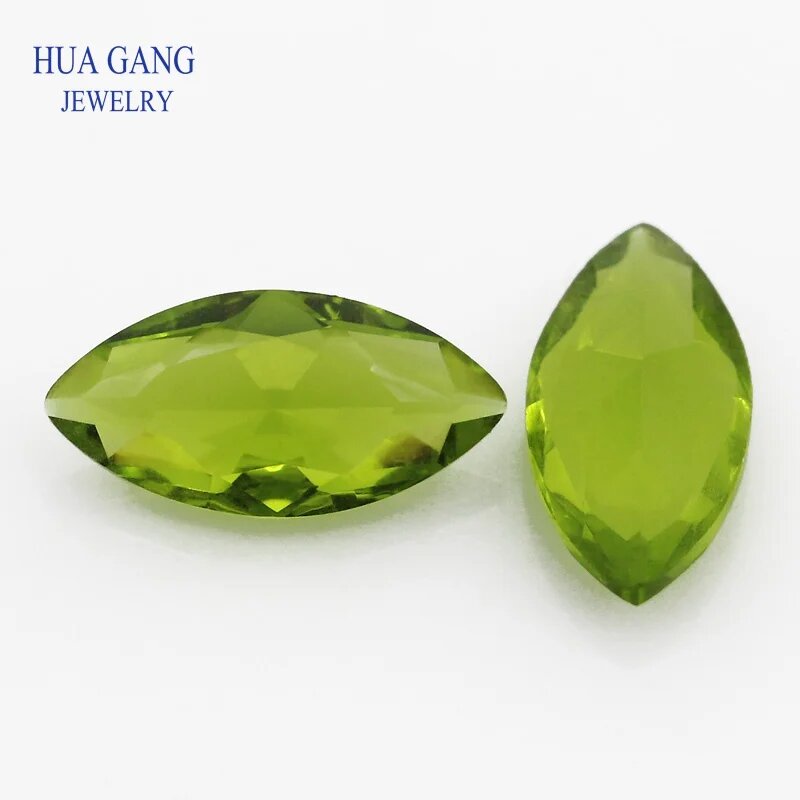 Стеклянные бусины Excellent Heart разноцветные маркиз формы Изумрудный, 2.5x5mm-50pcs, Olive glass