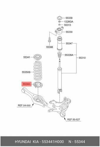 Демпфер пружины Hyundai / Kia (Mobis) 553441H000
