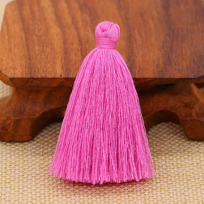 Подвески бахрома полиэстер хлопок 20 шт Розовый, Dark pink Tassel